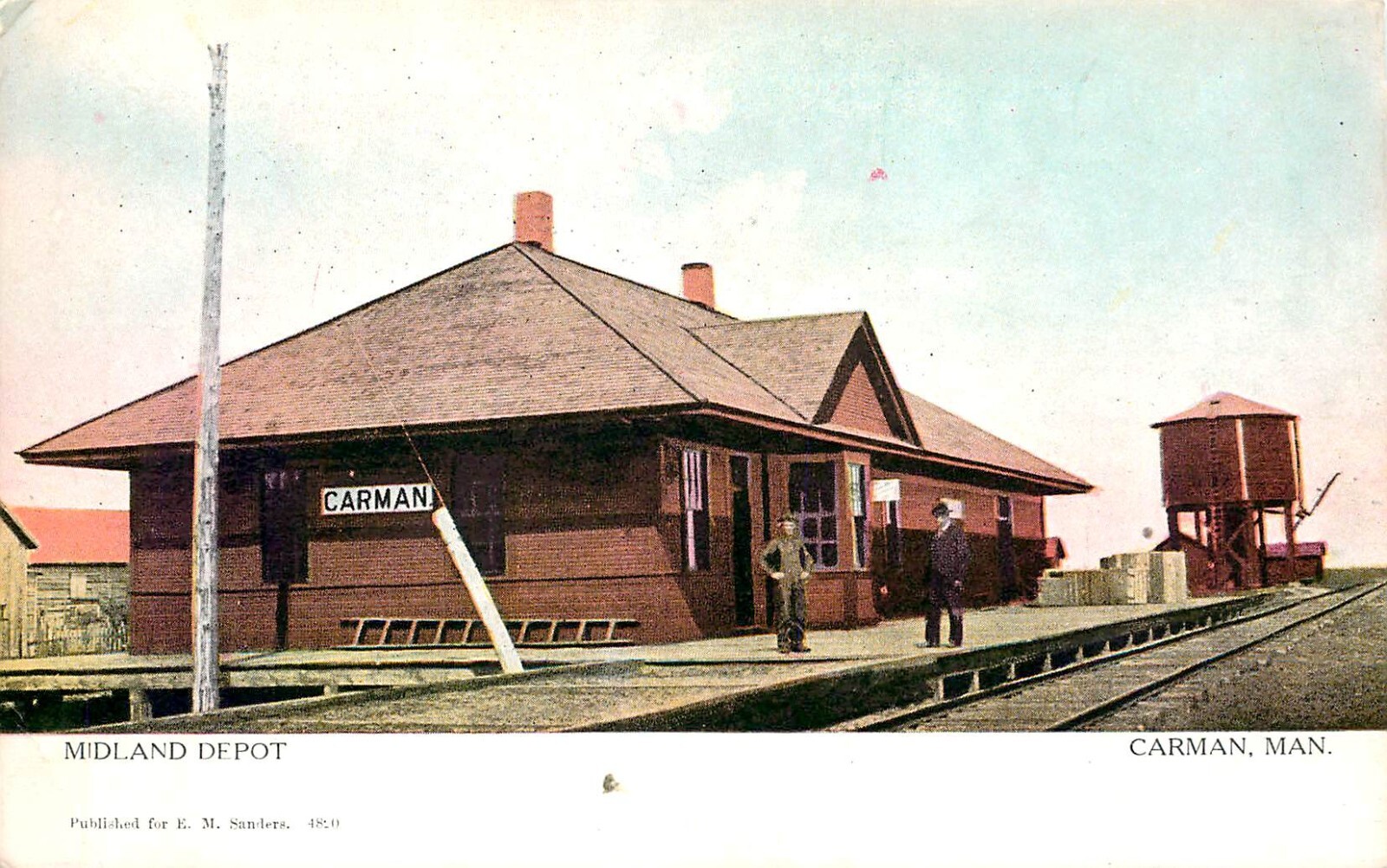 MIDLAND DEPOT, CARMAN, MANITOBA, CANADA, VINTAGE POSTCARD (R83) | eBay