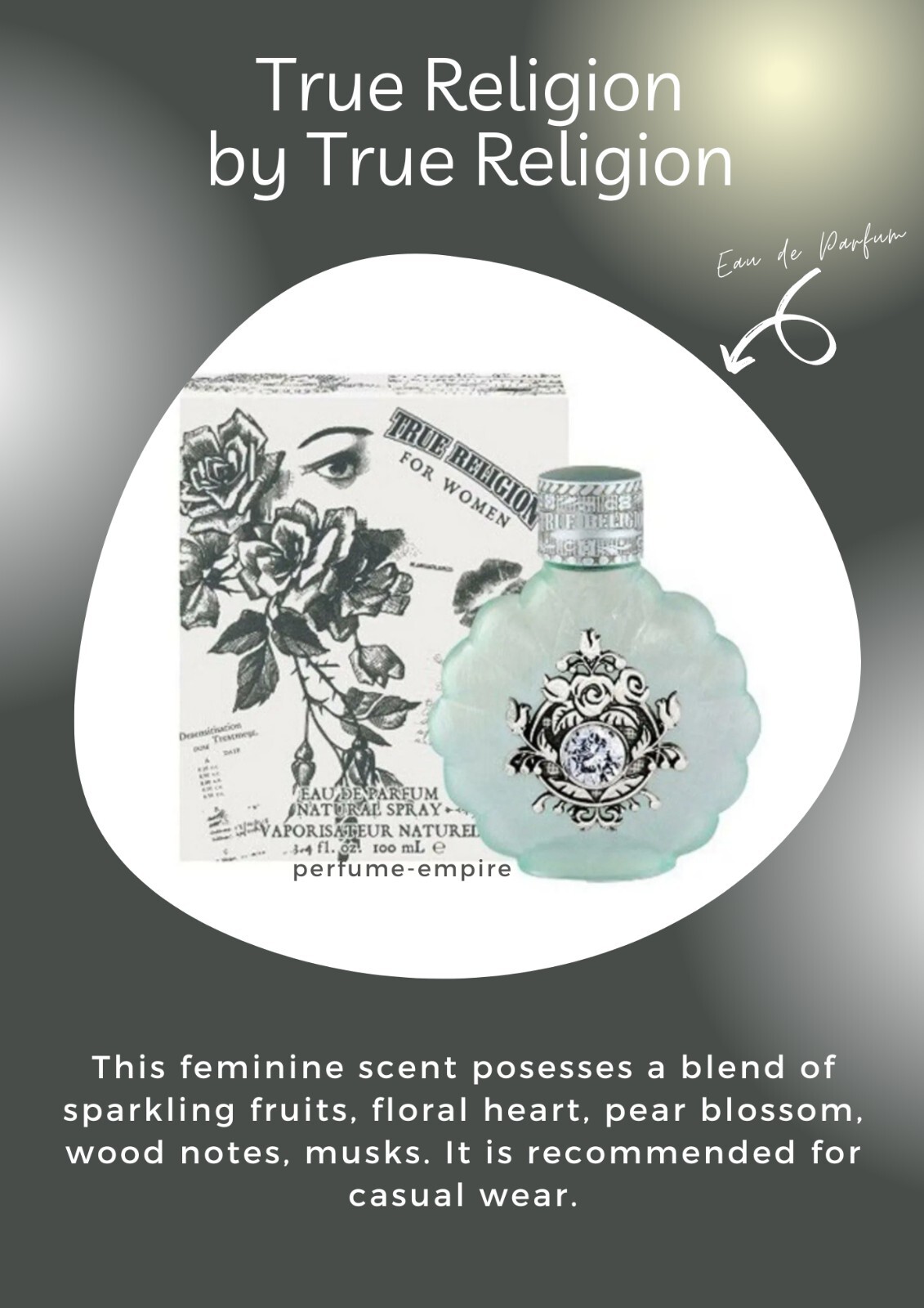 True Religion Perfume for Women 3.4 oz 100 ml EDP New in Box ...