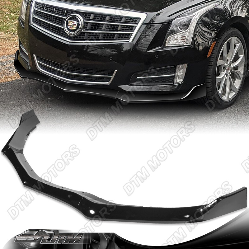 For 13-14 Cadillac ATS GT-Style Painted Black Front Bumper Lip Body Kit ...