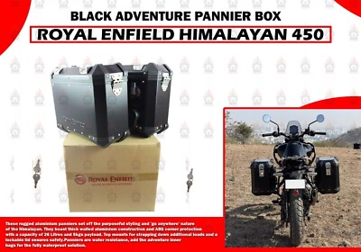 Royal Enfield "Himalayan 450 Black Adventure Pannier Box Pair" | eBay