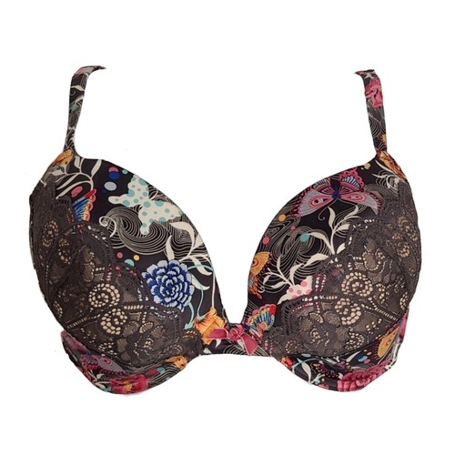 evollove Multicolor lace butterfly Floral Bra size 38F | eBay