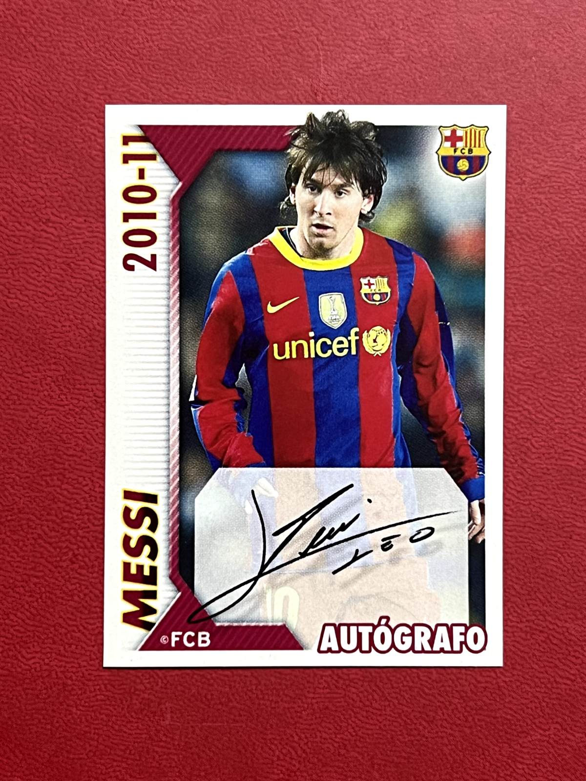 2010-11 Panini FC Barcelona LIONEL MESSI Autografo Auto #119 GOAT Pack ...