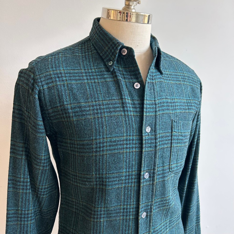 Pendleton Vintage 1970s Wool Plaid Shirt Sz M Classic Portland MAde in ...