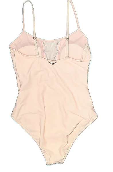 Betsey Johnson Ivory One Piece Swimsuit Women’s Size M Solid Nylon ...