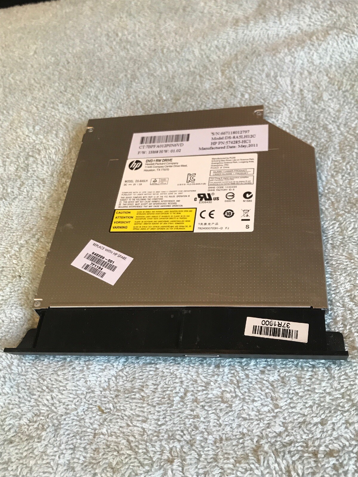 HP DS-8A5LH DVD Rewritable Drive- Used | eBay