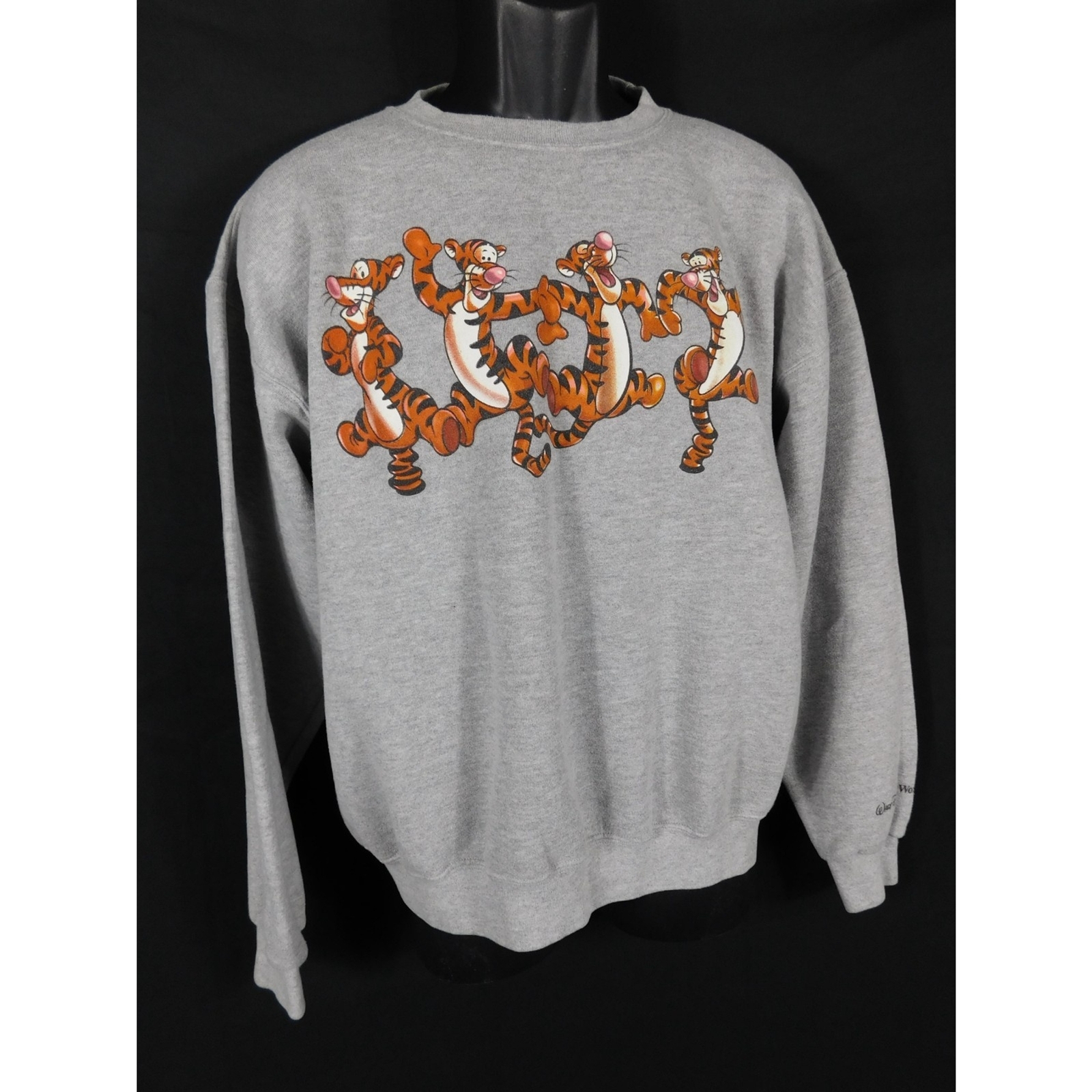 Vintage Walt Disney World Tigger Dancing Gray Sweatsh… - Gem