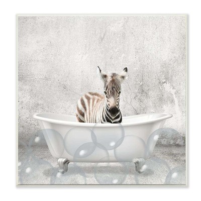 Stupell Baby Zebra Bath Time Cute Animal Design,12 x 12, 12 x 12 | eBay