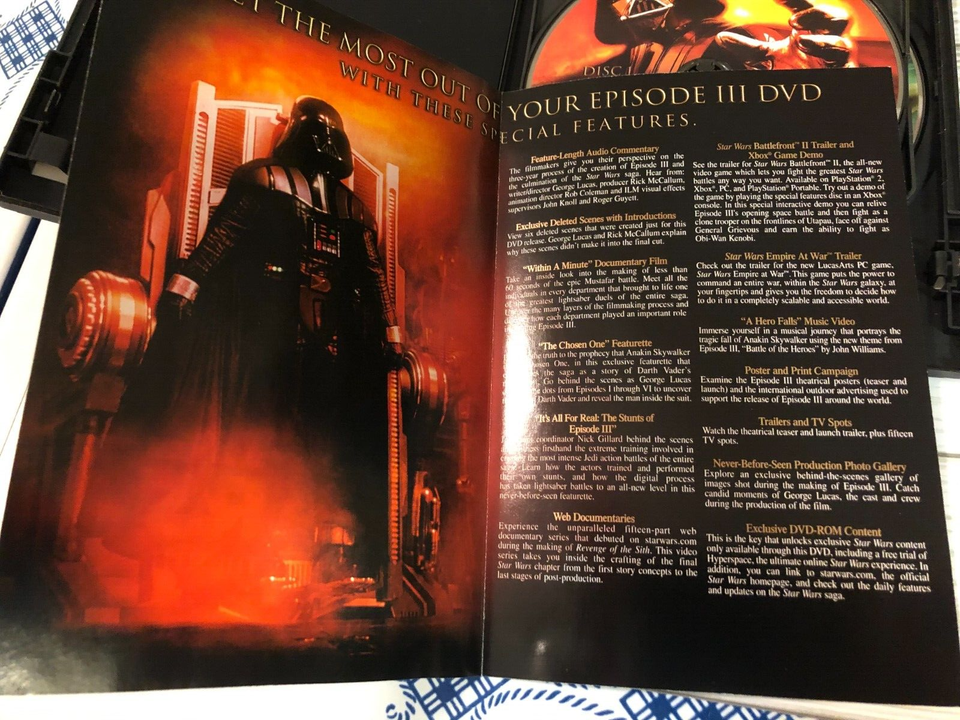 Star Wars: Episode III - Revenge of the Sith (DVD, 2005, 2-Disc Set ...