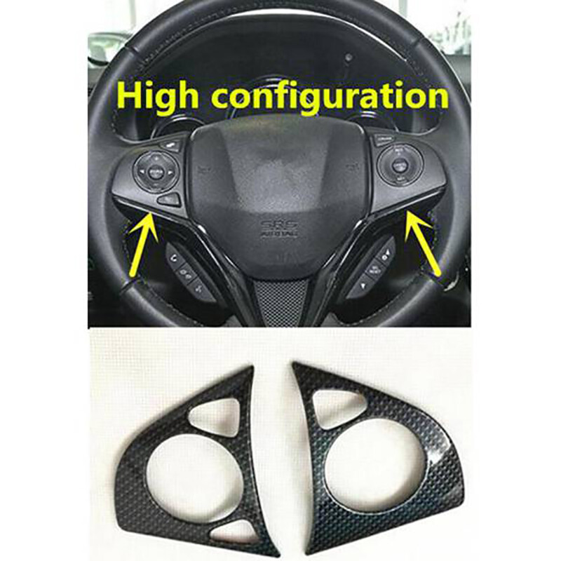 for -V VEZEL 2014-2020 Car Carbon Fiber Steering Wheel Panel Cover5978 ...