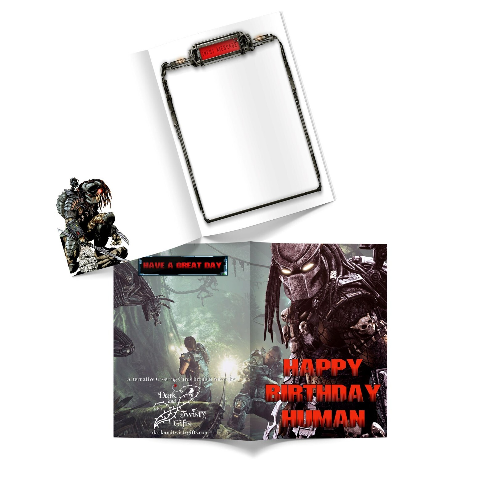 Xenomorph Predator Birthday Card ORIGINAL Alternative Greeting Card A6 ...