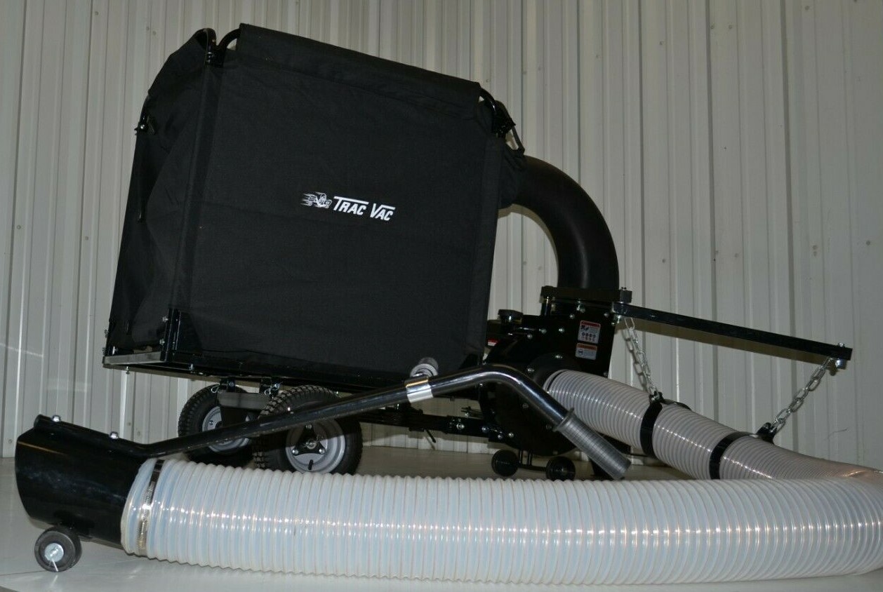 Trac Vac 477 Lawn Mower Bagger Vacuum Pull Behind 7 hp Leaf Folding ...