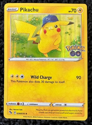 Pokémon TCG: Pokémon GO. Pikachu Wild Charge Promotional Card. | eBay