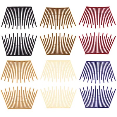 6 Pairs Interlocking Hair Combs Double Side Comb Jaw Medium, Mixed ...