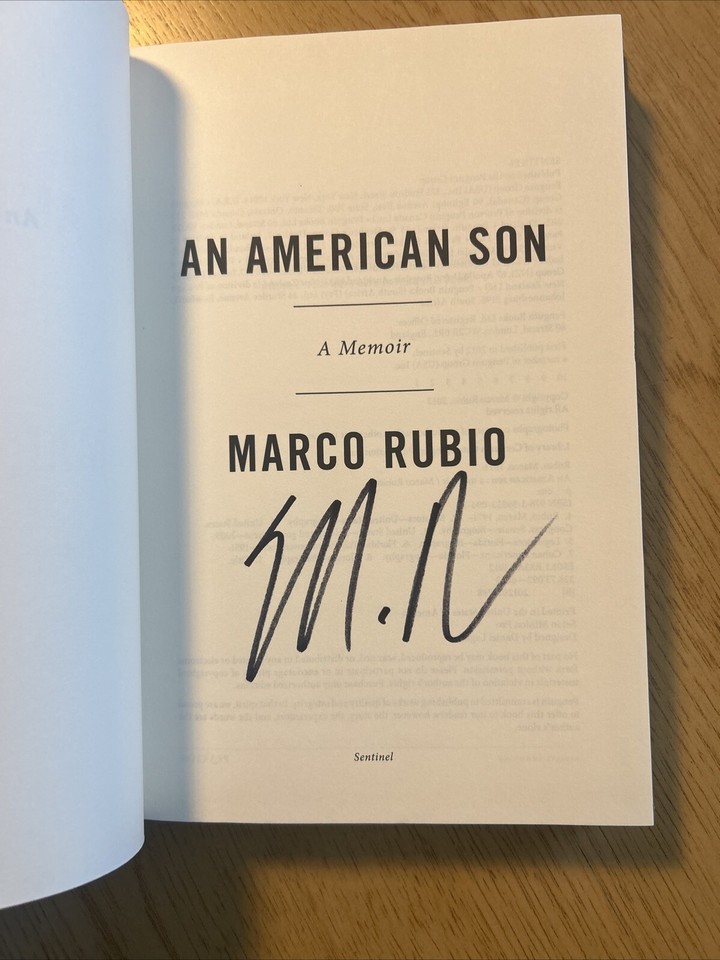 MARCO RUBIO SIGNED An American Son book AUTOGRAPHED 1st Edition Donald ...