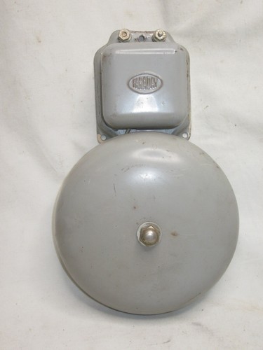 vintage FARADAY bell 6" alarm electric ringing ringer No 161 wall mount ...