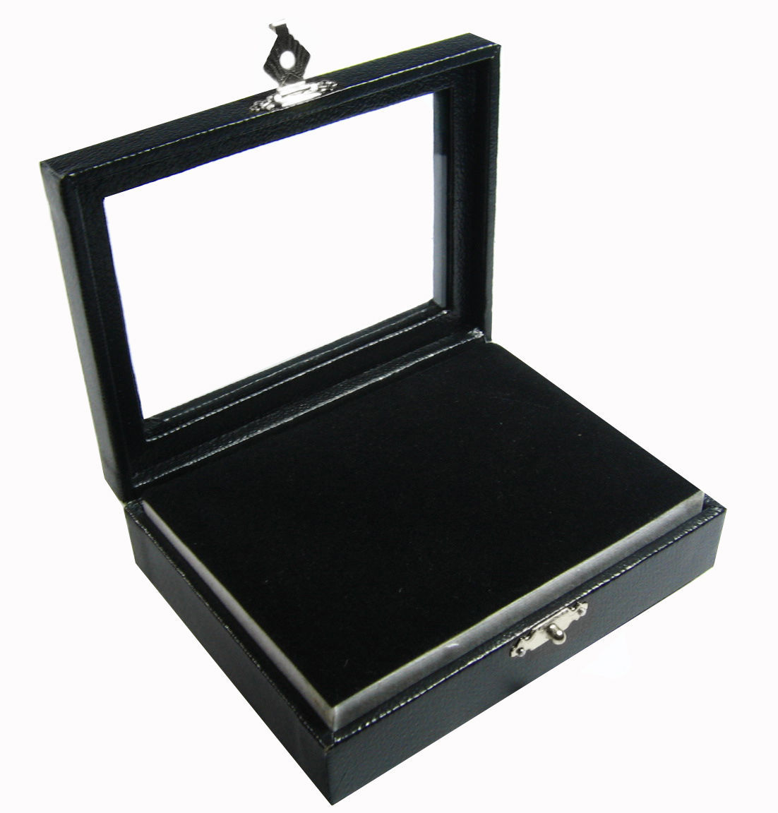 HIGH QUALITY TOP GLASS GEM DIAMOND JEWELRY COIN BOX CASE STORAGE 8x10 ...
