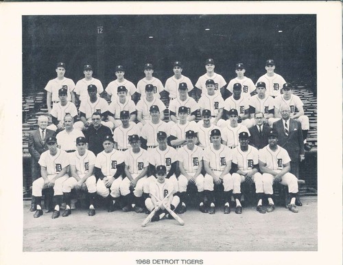 1968 Detroit Tigers team black & White Picture 8.5x11 card | eBay