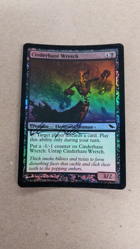 UNPLAYED SIGNED FOIL MTG Cinderhaze Wretch Shadowmoor NM STEVEN ...
