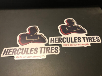HERCULES TIRES Racing Decals Stickers 2pc set bitd utv powersports ...