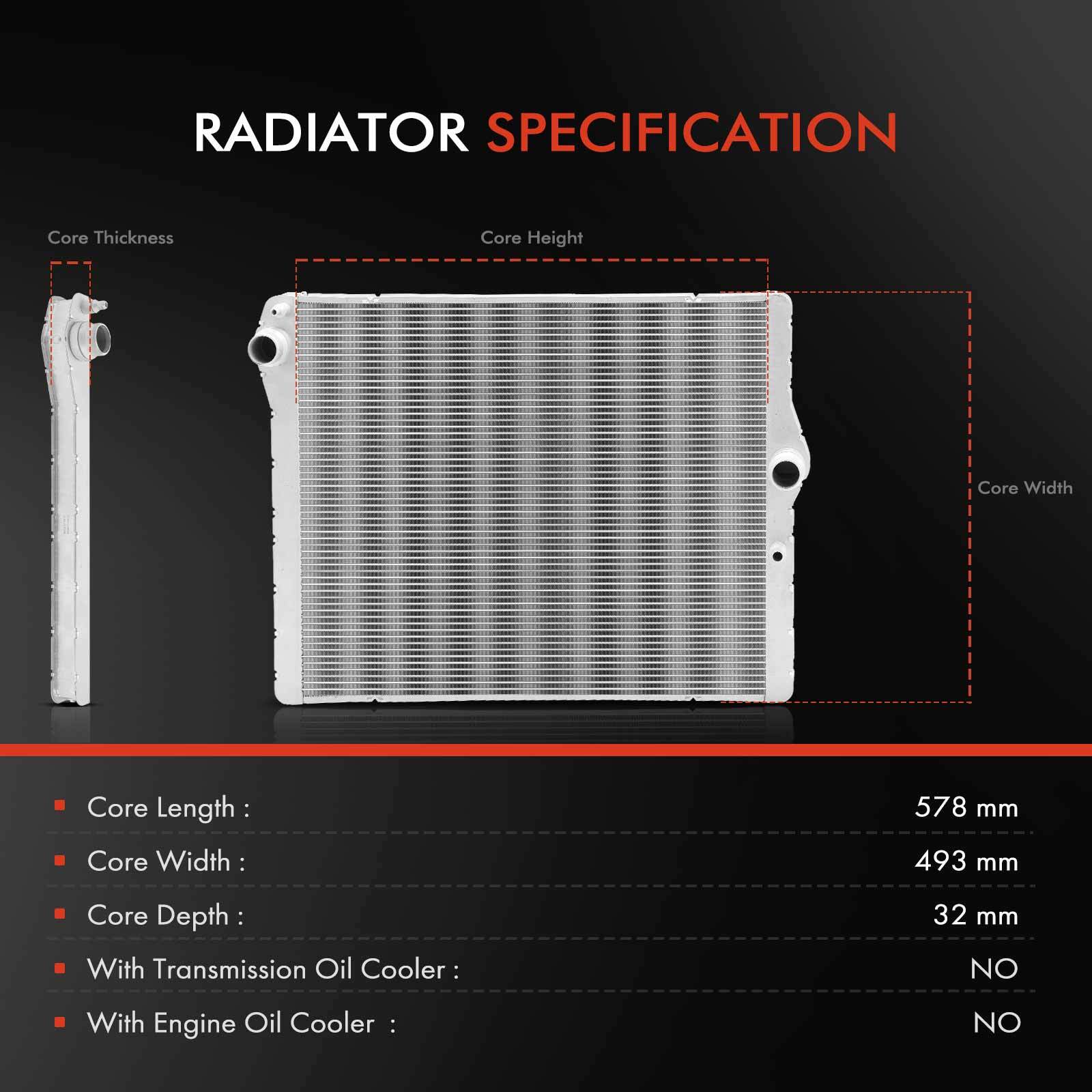 Engine Cooling Radiator for BMW M3 Competition M3 CS M4 M4 GTS 3.0 ...