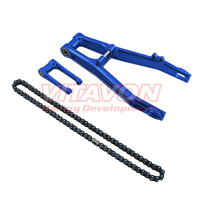 VITAVON CNC Alu7075 Extend Swing Arm(+30mm)+Pull Rod+Chain For Losi ...
