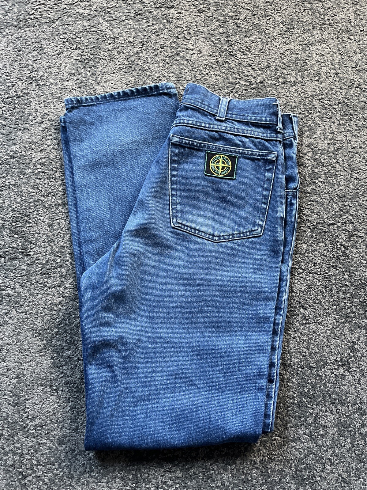 Vintage Stone Island Womens Dark Blue Cotton Jeans - Gem