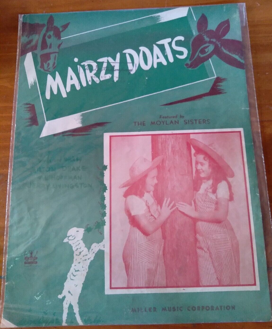 Mairzy Doats Vintage Sheet Music 1943 Bing Crosby Piano Vocal Drake ...