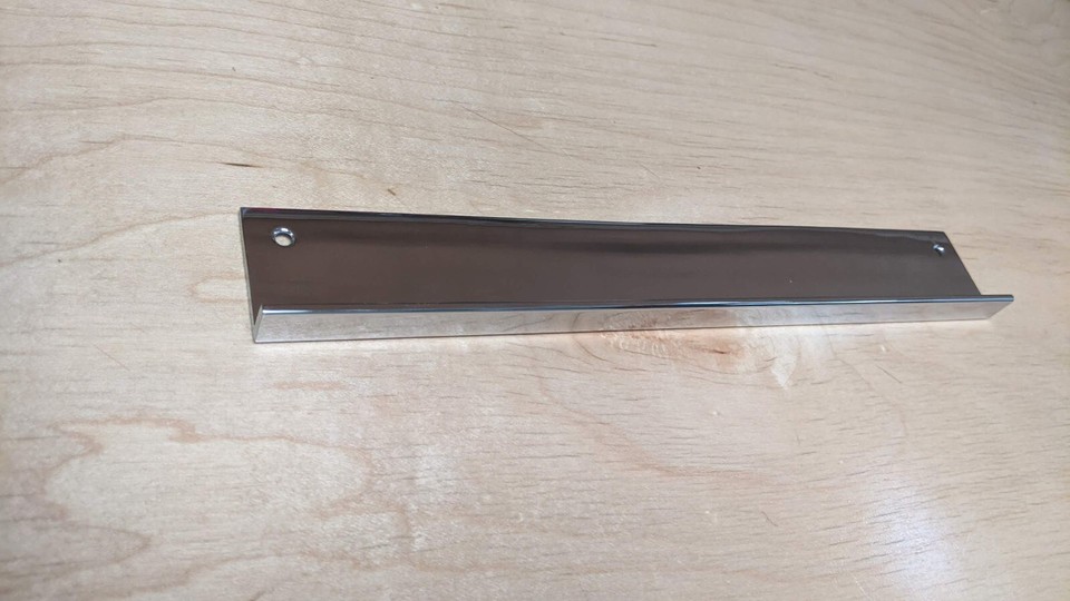 Set of two "L" shape pulls, Solid brass, Polished chrome finish | eBay