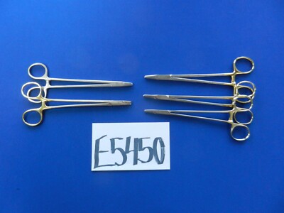 E5450 Jarit Pilling Weck Lot of 5 Straight Needle Holders Approx 17-18 ...