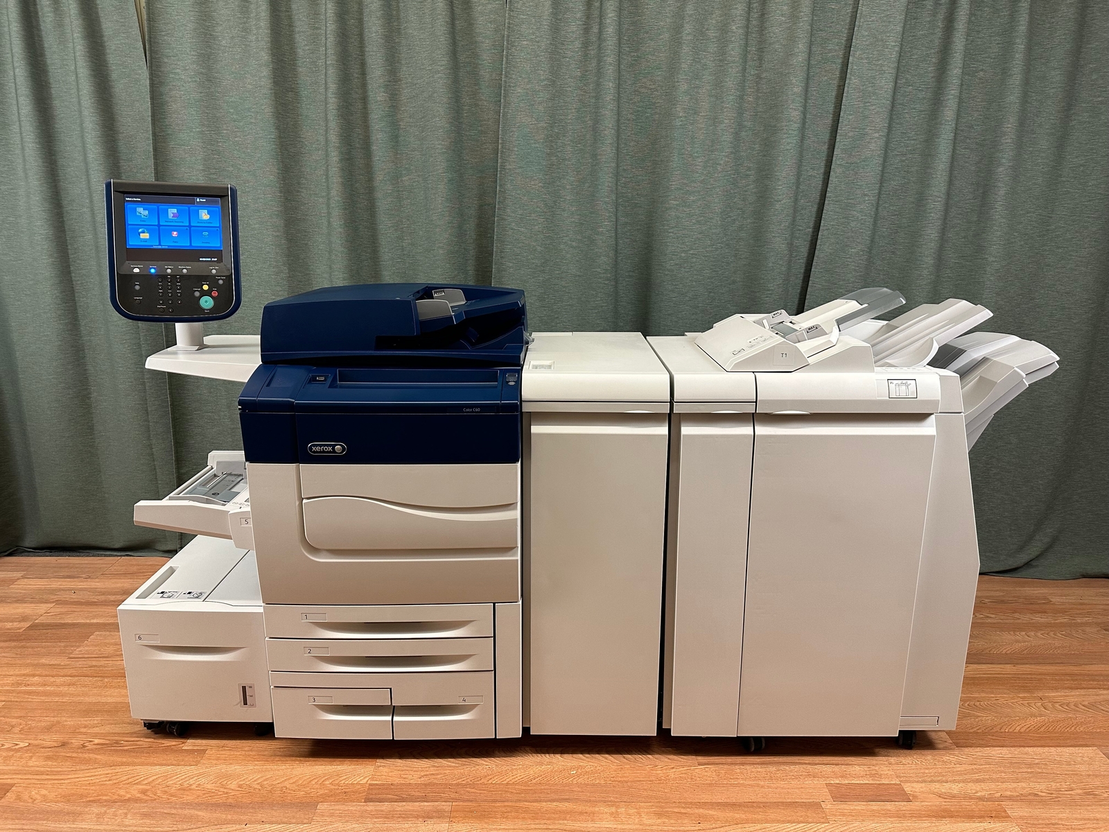 Xerox Color C60 Copier Printer Scanner YBH Staple Finisher Fiery Low ...