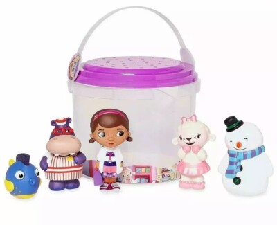 Disney Doc McStuffins Bath Beach Pool Set Water Toys 5 Figures Pail ...
