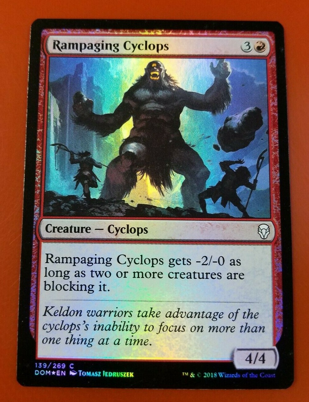 1x Rampaging Cyclops | FOIL | Dominaria | MTG Magic Cards | eBay