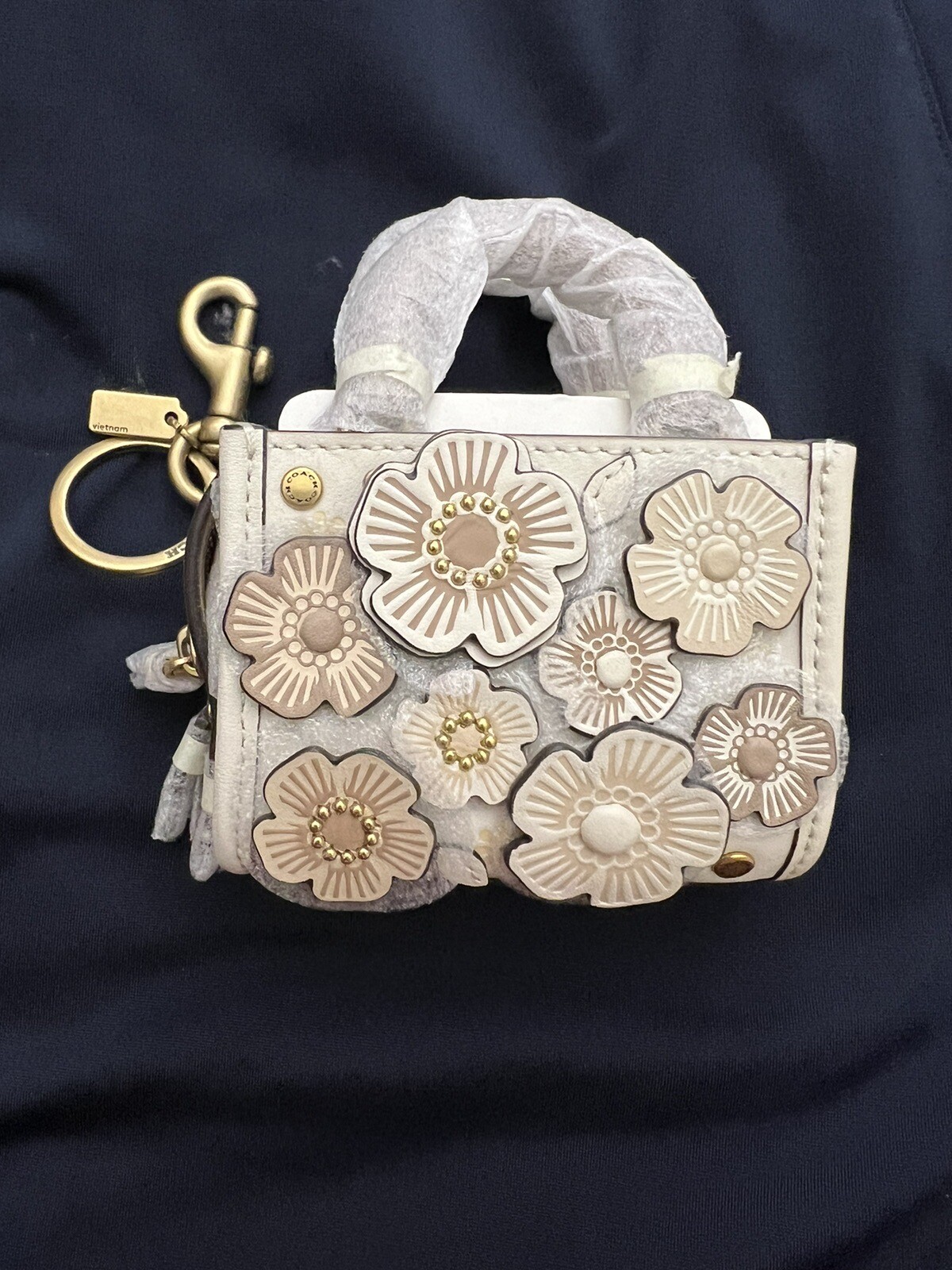 Coach Mini Rogue 12 Bag Charm With Tea Rose | eBay