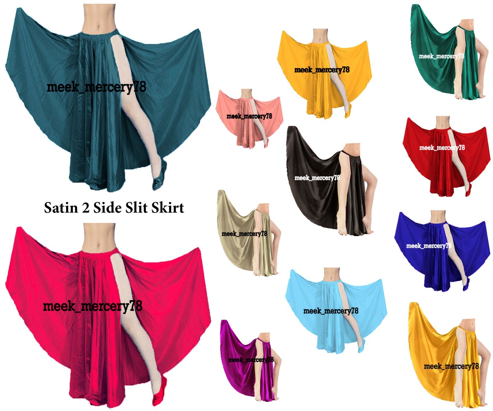 Satin Casual Belly Dance Party Wear Light Coral Costumes Side Cut Slit ...