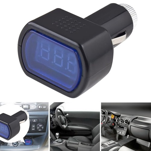 Cigarette lighter voltmeter Portable Digital Monitor Car Volt Voltmeter ...