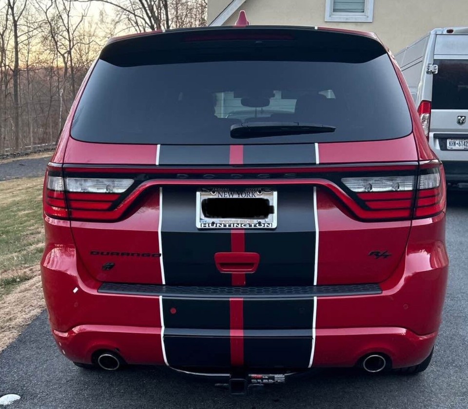 Dual 10" stripes WITH HOOD SCOOP CUT OUT 2017 & UP Dodge Durango ...