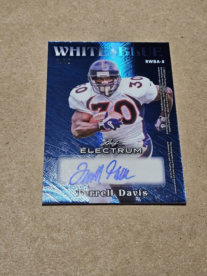 2024 Leaf Electrum Eddie George Terrell Davis RWB Autograph Auto # 1/10 ...