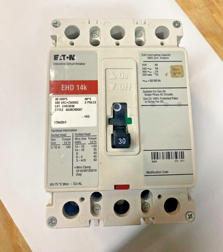 Eaton FD3030 Circuit Breaker 786679305652| eBay