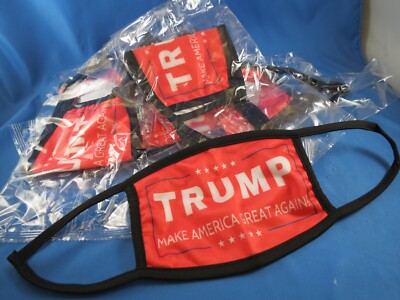 WHOLESALE LOT OF 12 TRUMP RED MaKE AMERICA GREAT AGAIN FACE MASKS ...