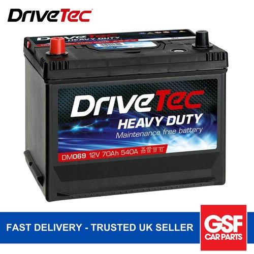 DriveTec Car Battery 12V 70Ah 540A B9 T1 D26 JIS For Nissan Navara 2.5 ...