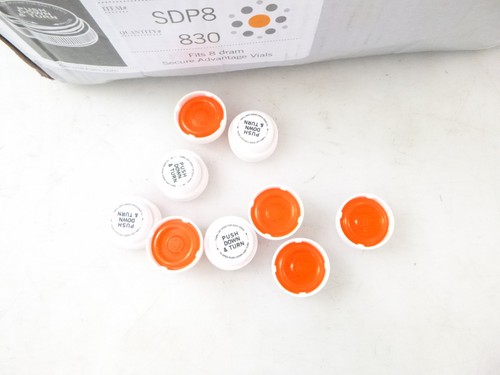 830 Pack Secure RX Advantage Caps 8 Dram Caps Dual-Purpose SDP8 Fits 8 ...