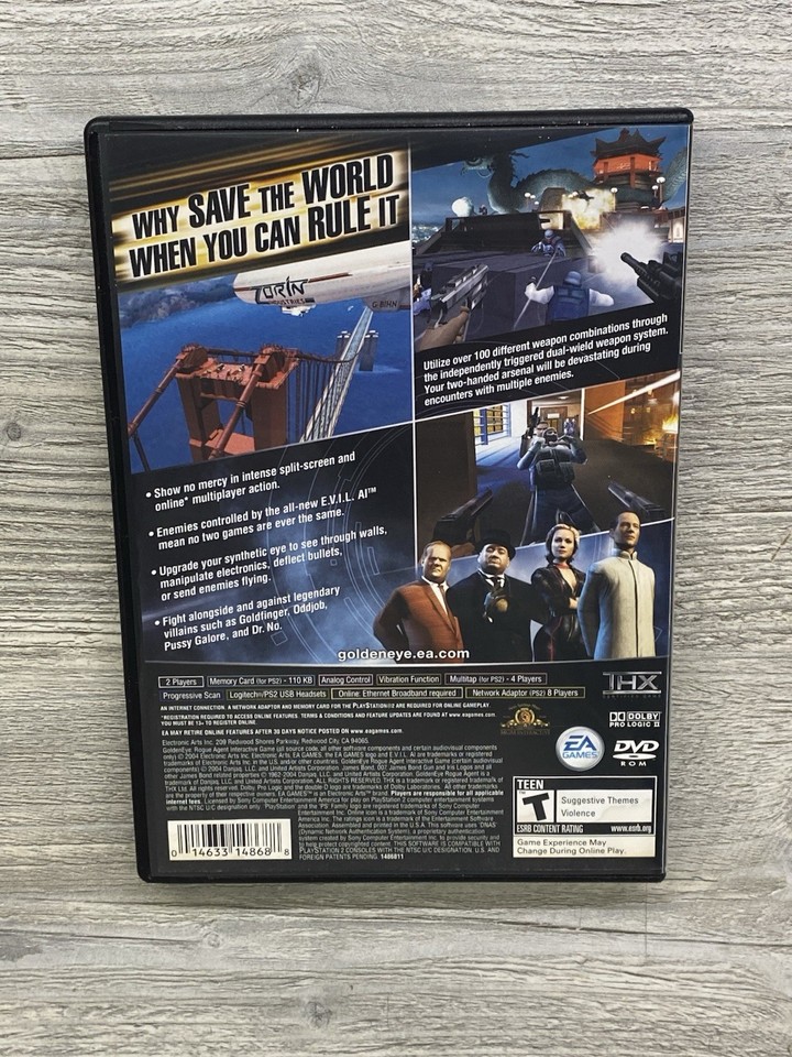 007 GoldenEye Rogue Agent PlayStation 2 PS2- CIB w/Manual! PRISTINE ...
