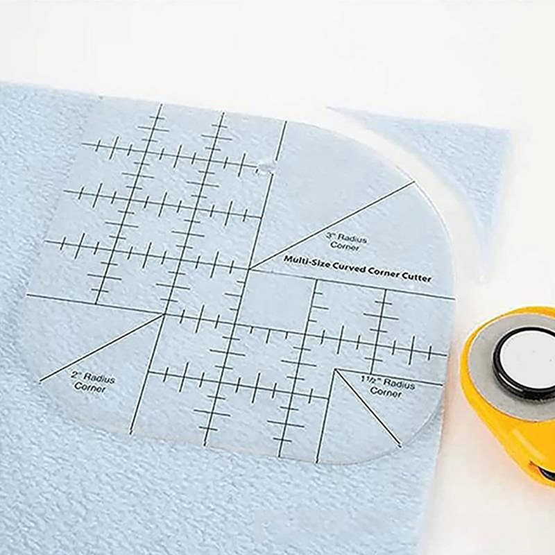 1Pc Multi Functional Angle Cutting Ruler Acrylic Ruler Round Edge ...