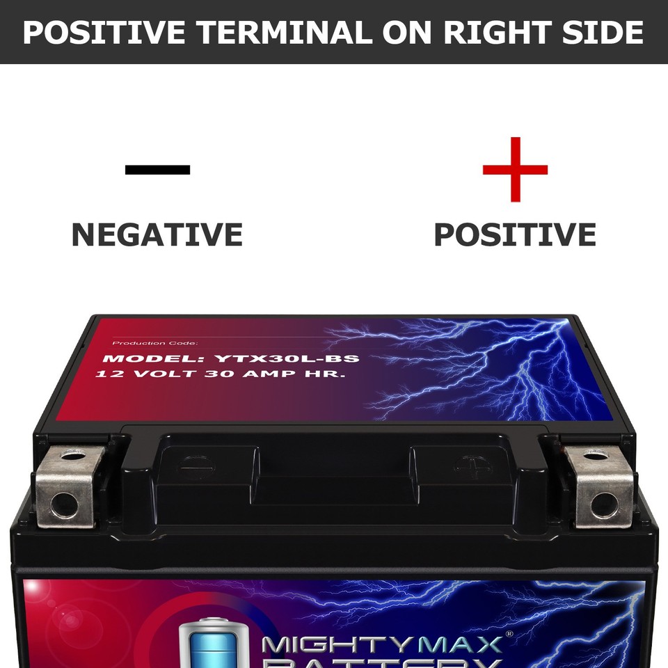 Mighty Max YTX30L-BS 12V 30AH Battery for Arctic Cat 700 Wildcat Sport ...