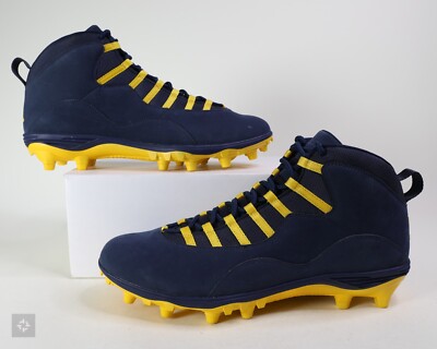Nike Jordan 10 Mid Superbad Michigan Wolverines PE Promo Football ...