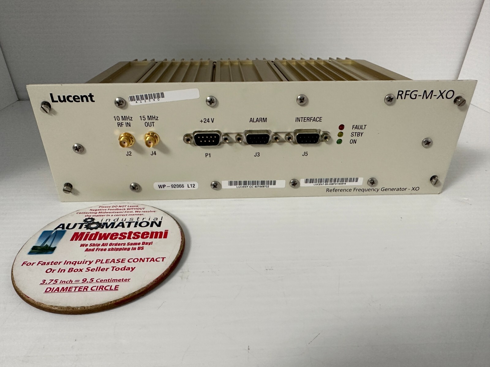 LUCENT RFG-M-XO / RFGMXO REFERENCE FREQUENCY GENERATOR-XO ID: A22590 ...