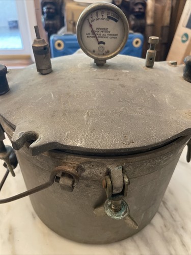 ANTIQUE / VINTAGE " KOOK KWICK " STEAM PRESSURE COOKER COMPLETE W ...