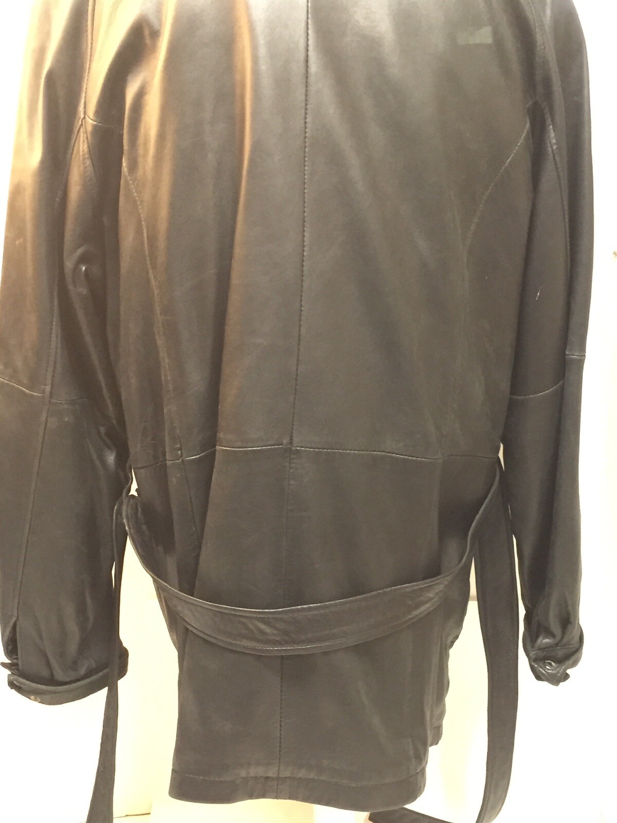 Albert Duke Mens Leather Zippered Jacket -Large- Black Super Soft, Zip ...