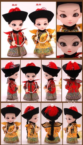 Chinese Beijing Peking Opera Characters Silk Dolls Folk Features ...