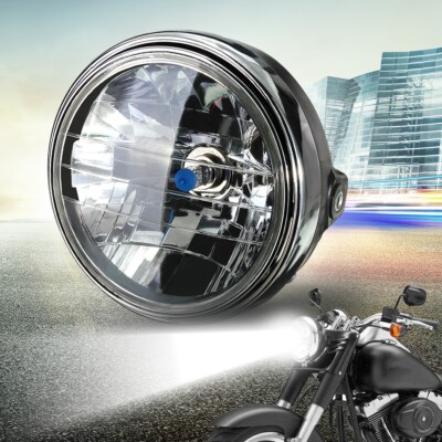 Universal Motorcycle Headlight 7" Motorbike High Low Beam Front Light ...